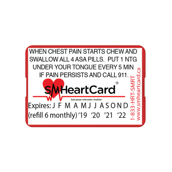 SMHeart Card (NitroStat 0.3mg and ASA 81mg included) -The Heart Attack